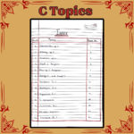 C Handwritten Notes - topperworld