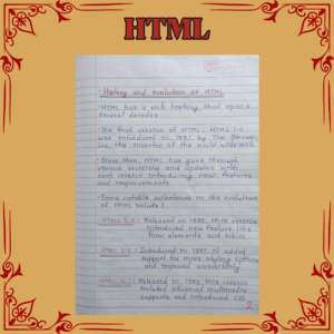 HTML Handwritten Notes - topperworld